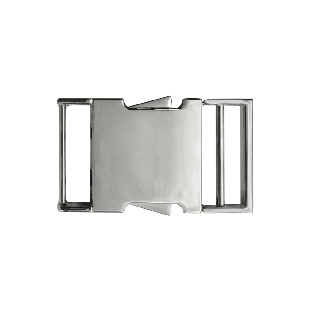 Smooth Shiny Silver Side Release Metal Buckle for Belts – JHONEA ...